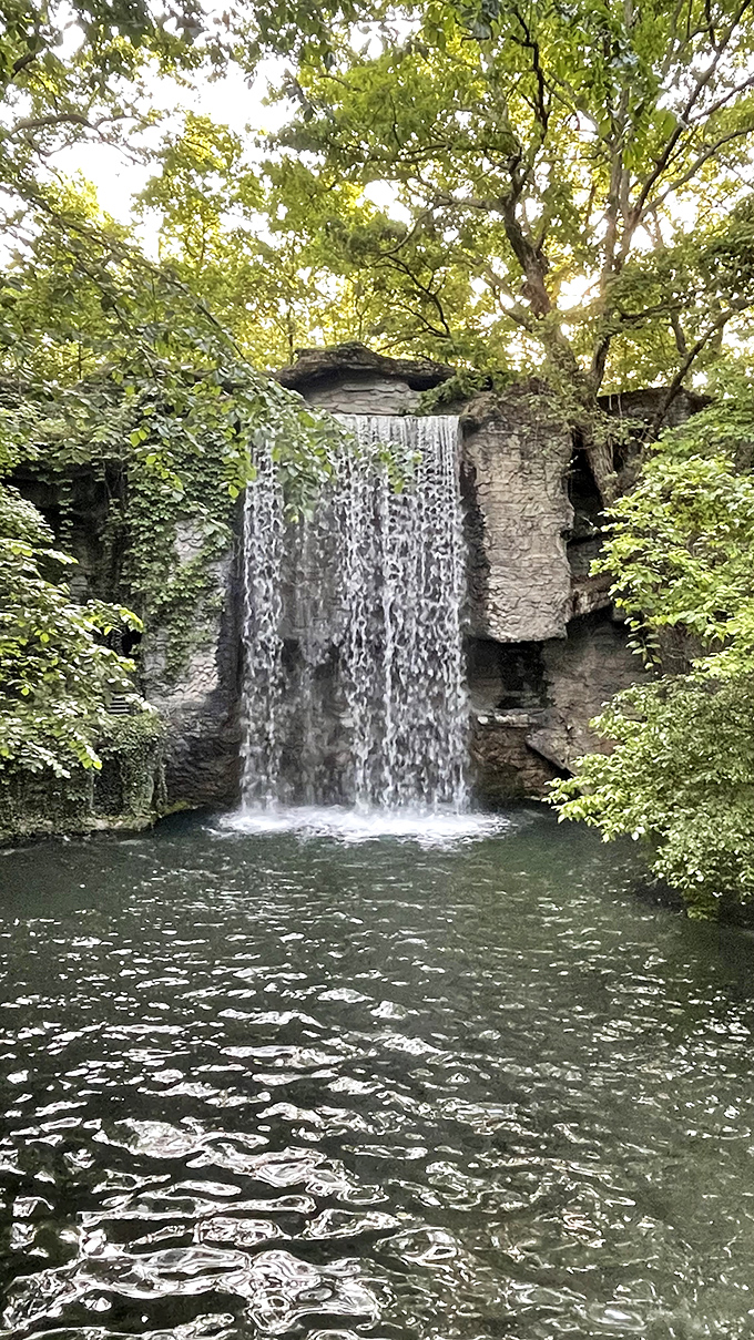 After the cool darkness of the cave, this sunlit waterfall feels like nature's perfect palate cleanser.