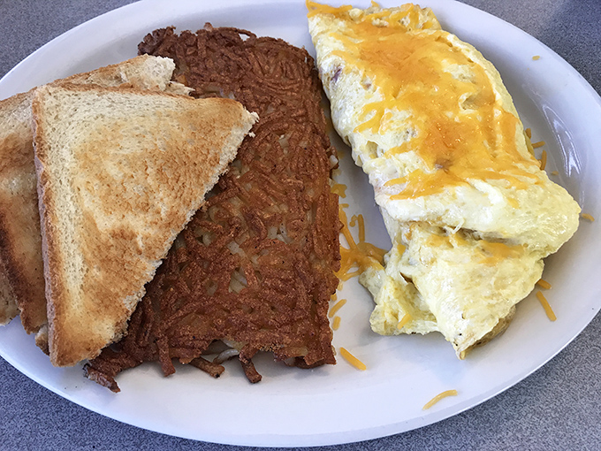 This omelet and hash browns combo is the breakfast equivalent of a perfect high-five&mdash;simple, satisfying, and exactly what you needed.