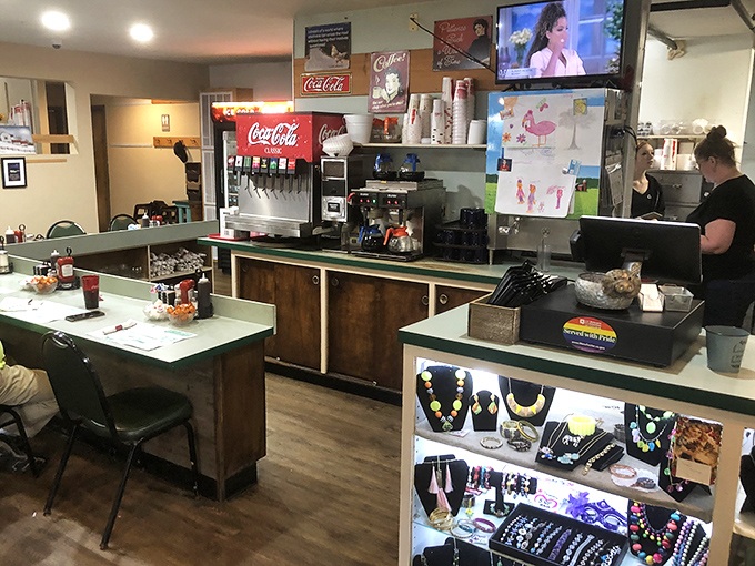 Behind this counter, dreams come true – assuming your dreams involve perfectly fried everything.