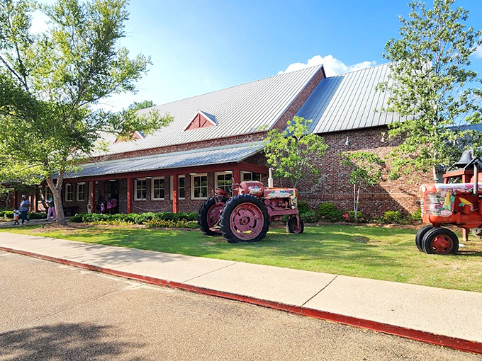 The exterior view reveals the restaurant's true scale&mdash;a cathedral of comfort food where calories don't count and elastic waistbands are recommended.