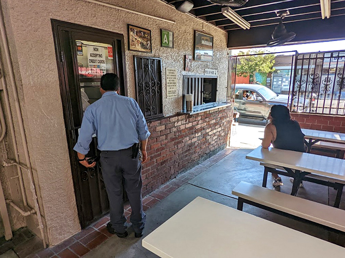 The ordering window—that magical portal where wishes are whispered and dreams of perfect burritos are fulfilled moments later.