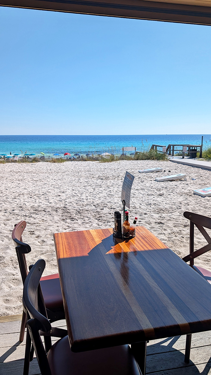 Dining with your toes practically in the sand&mdash;where the table setting includes emerald waters and endless sky.