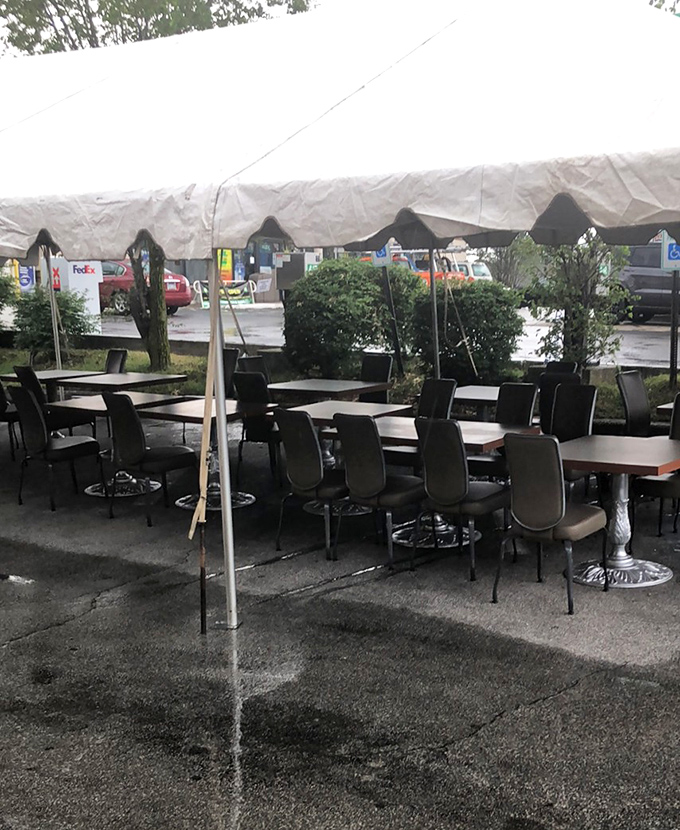 Even rainy days can't dampen the outdoor dining experience – a pandemic-era addition that's become a permanent favorite.