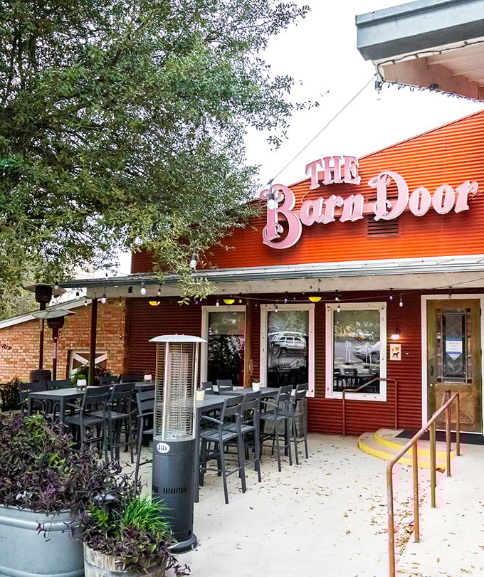 The outdoor patio seating lets you enjoy your steakhouse experience under the Texas sky with proper heat lamps for comfort.