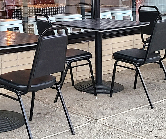 Outdoor seating for those "I'm-too-happy-to-be-indoors" moments. Fresh air makes the pasta taste even better&mdash;it's science.