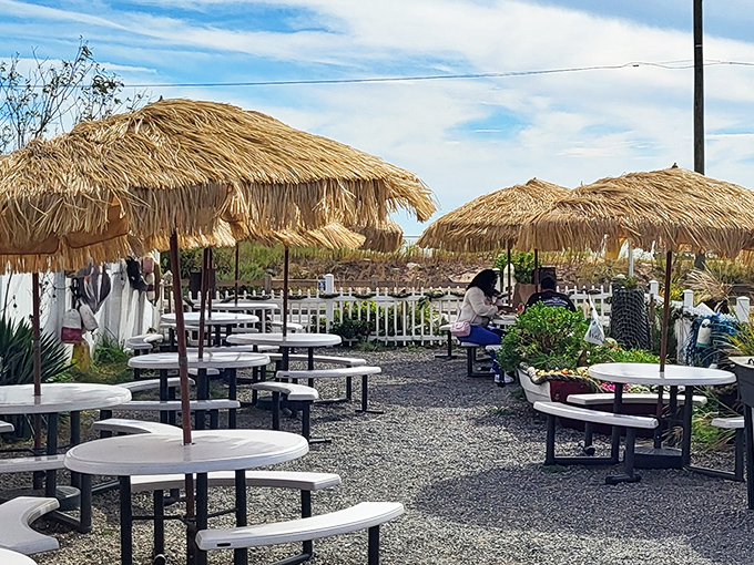 Tiki umbrellas transform a simple picnic area into a coastal getaway. No passport required&mdash;just an appetite for the extraordinary.