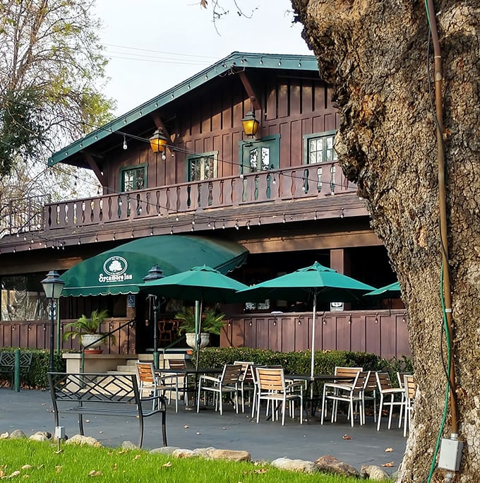 Al fresco dining under the watchful eye of that ancient sycamore&mdash;where fresh air somehow makes prime rib taste even better.