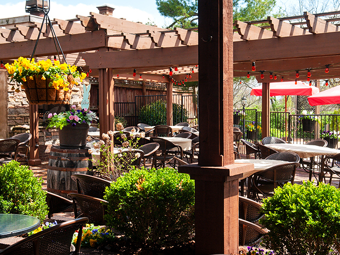 The outdoor patio area offers another dimension to the Merrick Inn experience when Kentucky weather decides to cooperate beautifully.