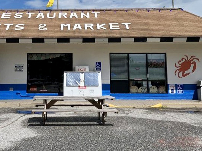 The roadside welcome that's stopped countless travelers in their tracks. When a sign promises "NOT JUST SEAFOOD," you listen.