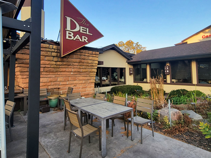 The outdoor patio offers a moment of tranquility before the flavor storm that awaits inside&mdash;nature's appetizer.