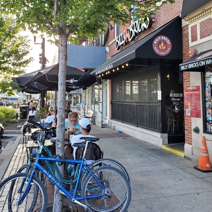 Outdoor seating perfect for those "it's too nice to eat inside" days that make Wheaton summers worth the wait.