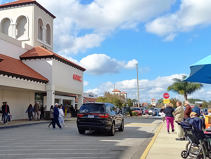 Parking lots filling up with bargain hunters from everywhere prove that word about this retail paradise has officially spread.