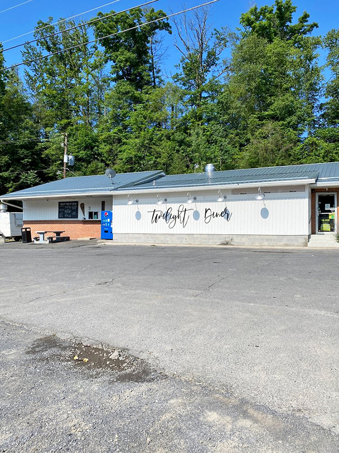 Summer reveals the diner's true setting &ndash; a green oasis where the simple white building stands ready to welcome hungry travelers and locals alike.