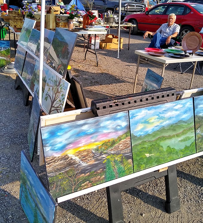 Landscape artistry with heart! Local painters capture Ohio's rolling hills and dramatic skies, turning everyday scenes into living room centerpieces.