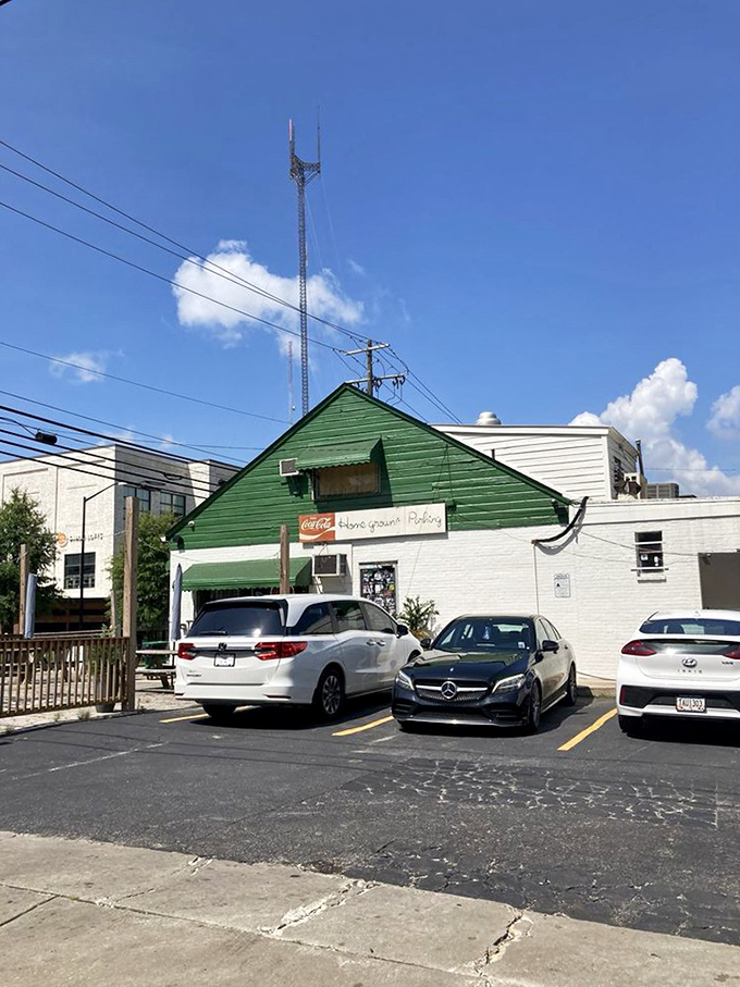 Behind the scenes, this modest building houses culinary magic that draws both Mercedes and minivan owners alike.