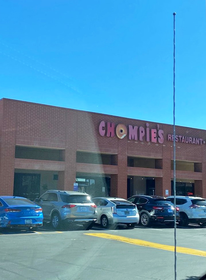 The packed parking lot tells the real story: when locals and tourists alike are willing to battle for parking spaces, you know the food inside is worth it.