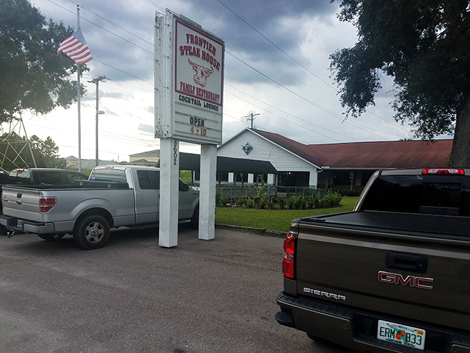 Pickup trucks in the parking lot tell you everything you need to know. When locals with hearty appetites vote with their vehicles, you've found the real deal.