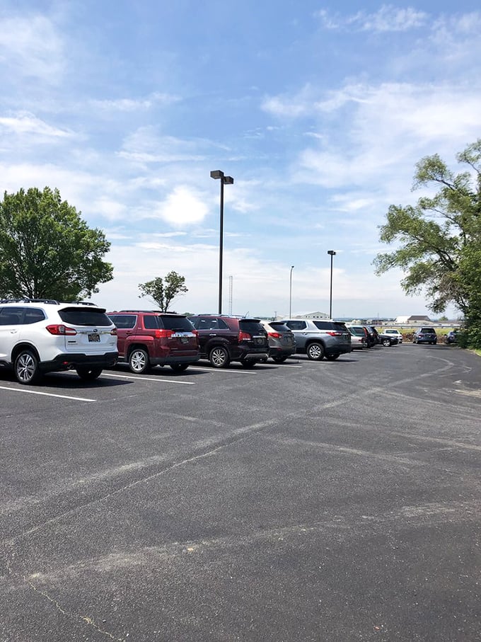 A packed parking lot that tells you everything you need to know&mdash;locals vote with their vehicles, and the election isn't even close.
