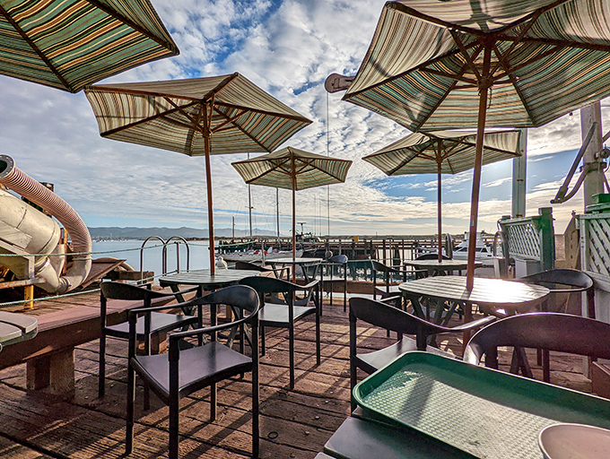 The patio at sunset offers front-row seats to nature's daily masterpiece&mdash;a view that no amount of interior decorating could ever compete with.