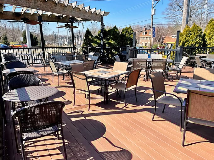 Sunshine, fresh air, and the promise of an excellent meal&mdash;this patio is where afternoon plans turn into evening memories.