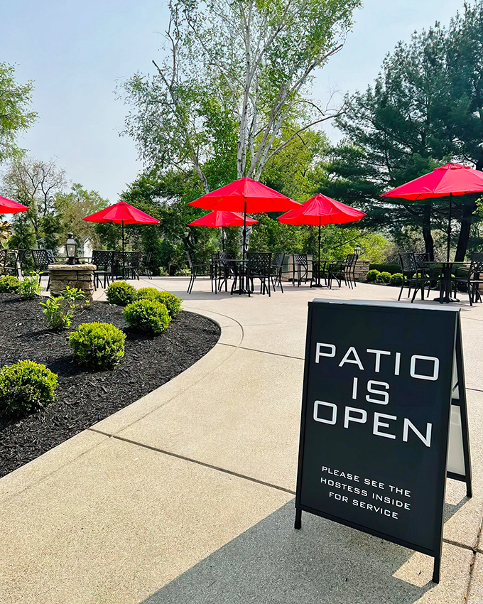 "Patio is Open" &ndash; six beautiful words that promise al fresco dining under cheerful red umbrellas when Pennsylvania weather cooperates.