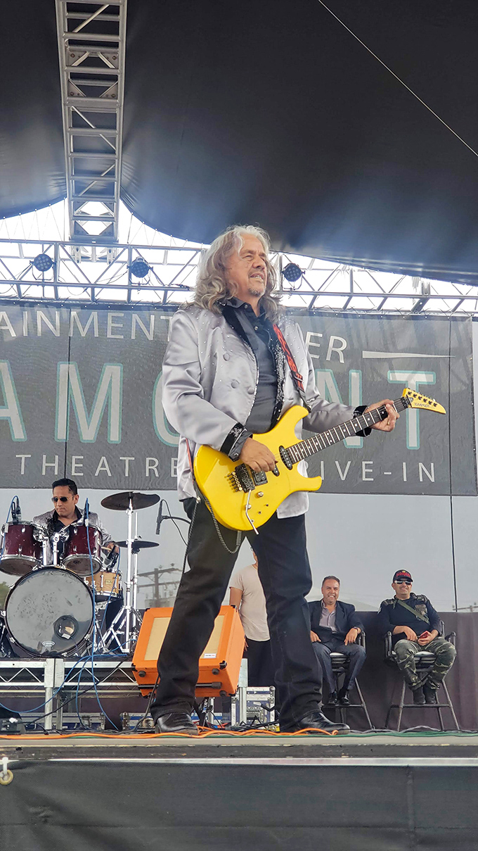 Live entertainment adds soundtrack to your shopping adventure. Where else can you score vintage vinyl while listening to live guitar riffs?