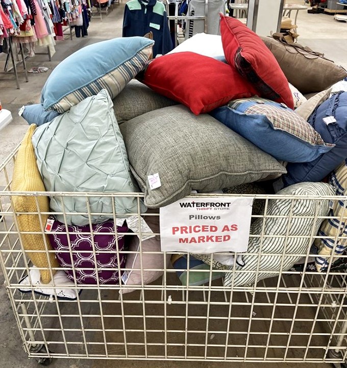 Pillows pile up in every color imaginable, because your couch deserves options without the designer markup.