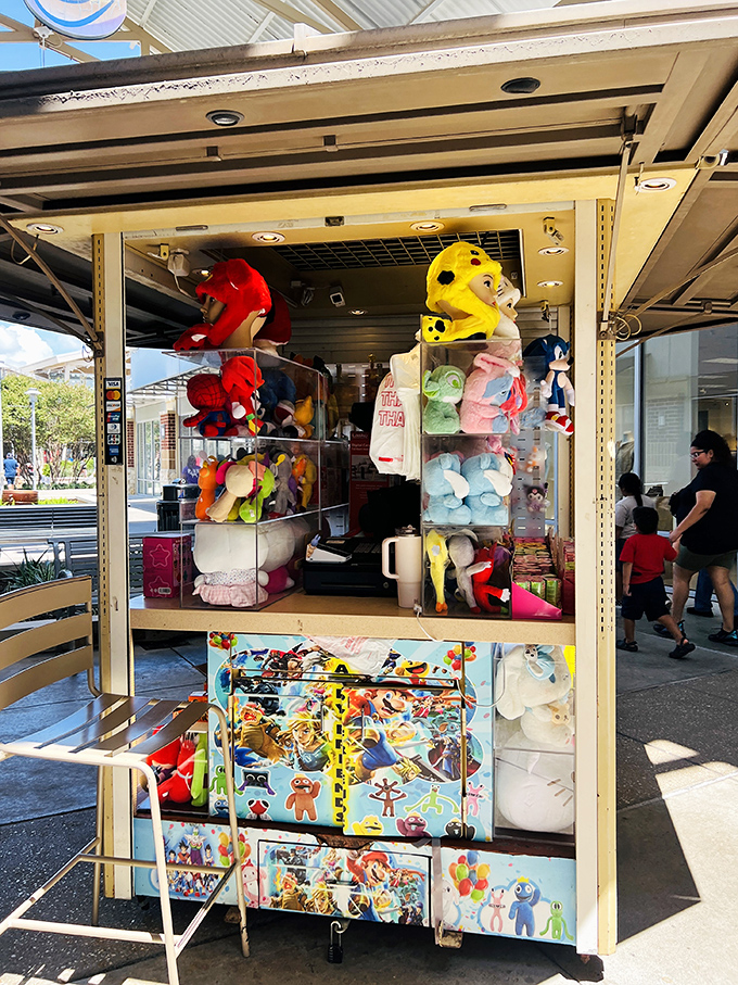 This kiosk of plush toys and games serves as the perfect parental bargaining chip: "Behave during shopping and we'll visit this on our way out."