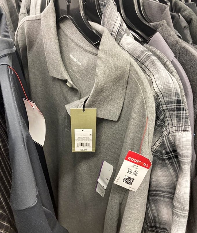 Tags still attached to these shirts tell the story of retail's loss and your gain. That $9.99 polo might be your next Zoom meeting star.