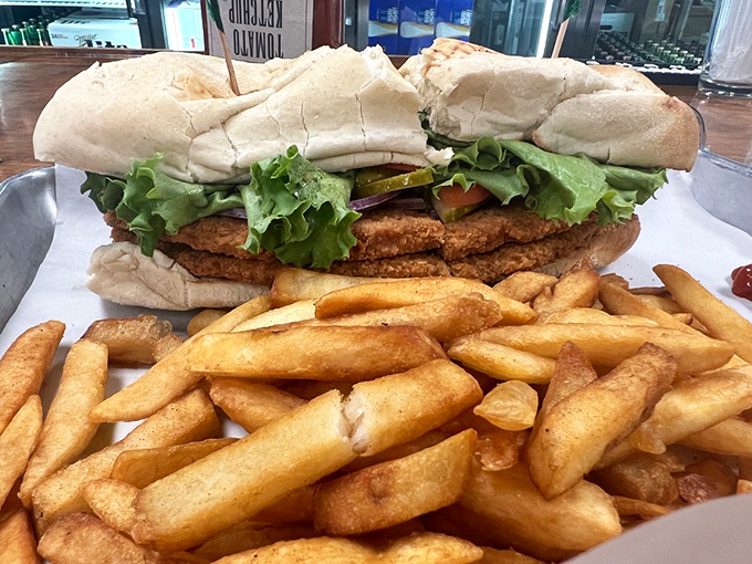The pork tenderloin sandwich extends well beyond its bun borders&mdash;a delicious reminder that in Ohio, portion control is merely a suggestion.