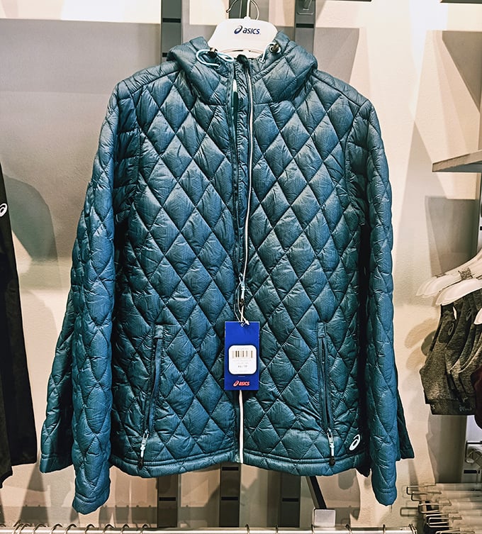 This quilted Asics jacket proves technical outerwear can be both stylish and affordable – winter in Florida might only last a weekend, but you'll be ready.