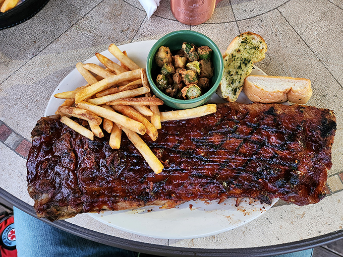 Ribs so perfectly lacquered they belong in a museum, but they're much happier making your taste buds throw a standing ovation.