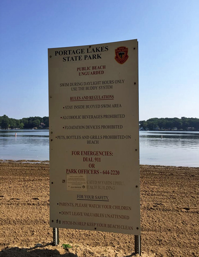 Rules of engagement for beach bliss. This sign politely reminds us that paradise works best when everyone follows the same playbook.