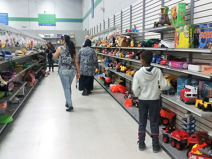 Families browsing the toy section together &ndash; creating memories while hunting for memories someone else discarded.