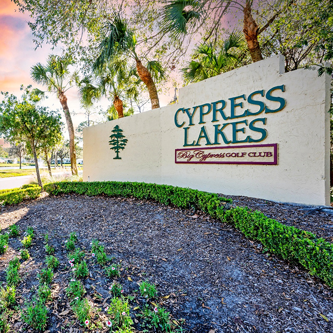 Welcome sign promises lakes and golf&mdash;delivers on both without the country club attitude.