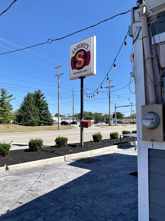 The beacon of burger hope standing tall against the Ohio sky. This sign doesn't just mark a location&mdash;it promises delicious memories.