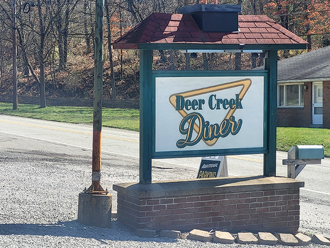 The roadside sign stands as a beacon for hungry travelers and locals alike&mdash;a simple marker pointing the way to Pennsylvania breakfast bliss.