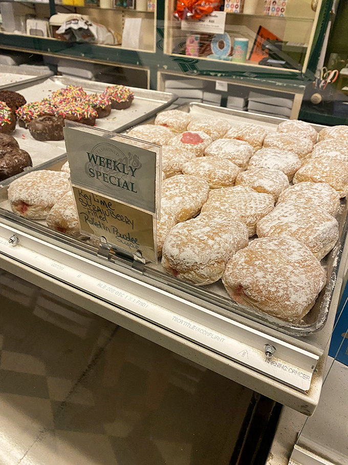 The "Weekly Special" sign promises exclusive delights, like getting backstage passes to the rock concert of pastries.