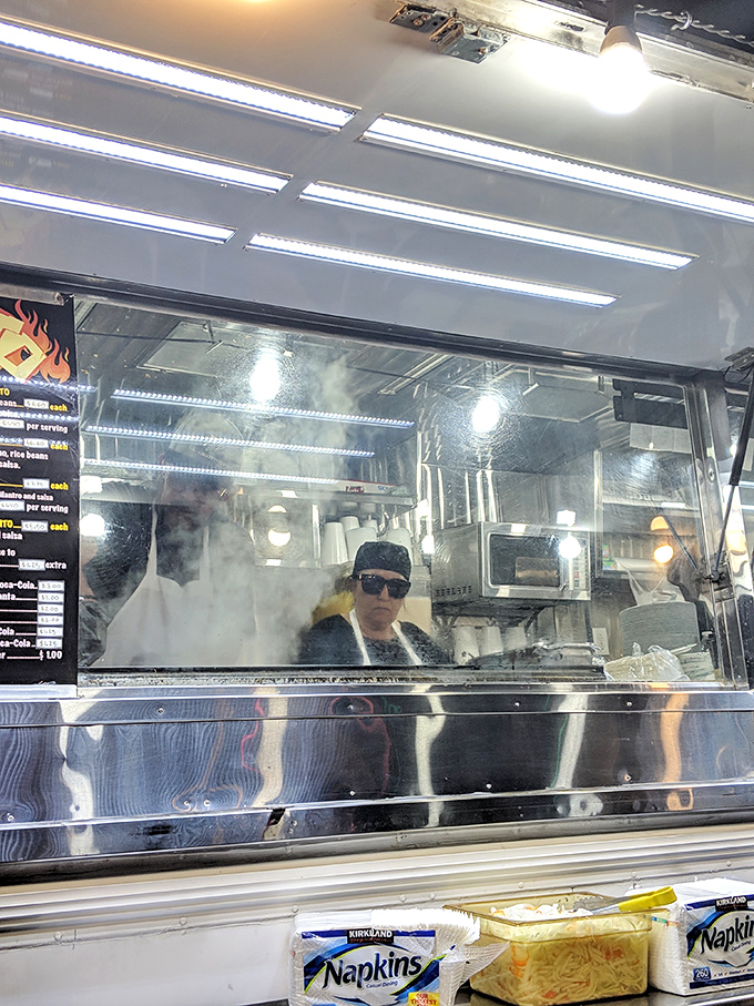 The maestro at work, focused behind glass. There's something reassuring about watching someone who knows exactly what they're doing.