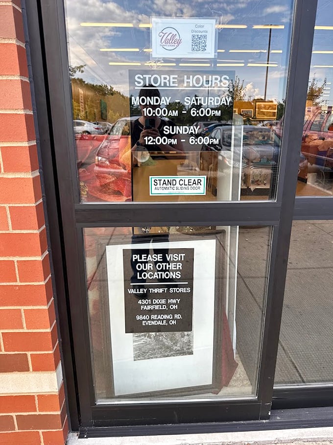 Store hours posted clearly &ndash; crucial information for planning your thrifting expedition. Note the other locations for when one Valley Thrift Store simply isn't enough.