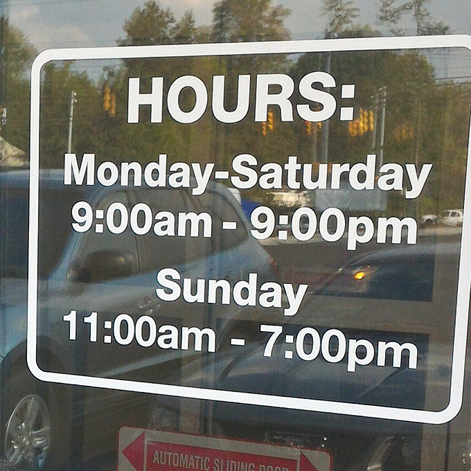 Open until nine on weekdays and seven on Sundays, giving you plenty of time to hunt for bargains.