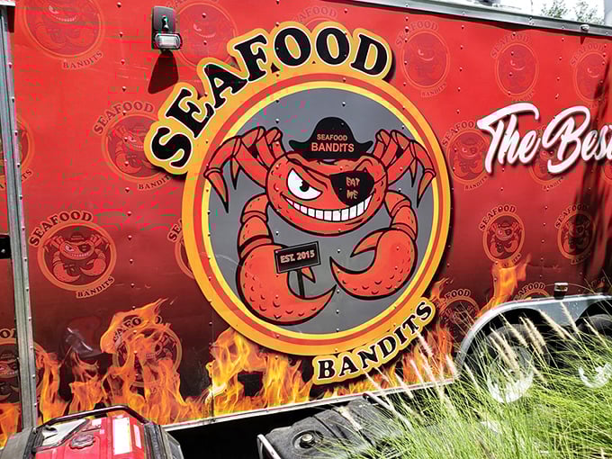 The Seafood Bandits logo tells you everything you need to know&mdash;this crab means business, and that business is seriously good seafood. 