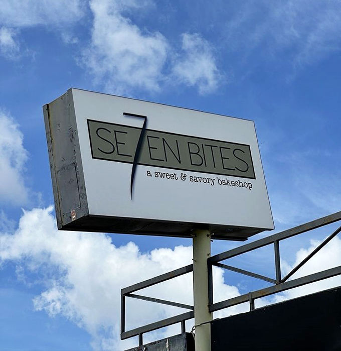 The Se7enBites sign promises "sweet & savory" but delivers something more—a reminder that sometimes the best attractions aren't in theme parks.