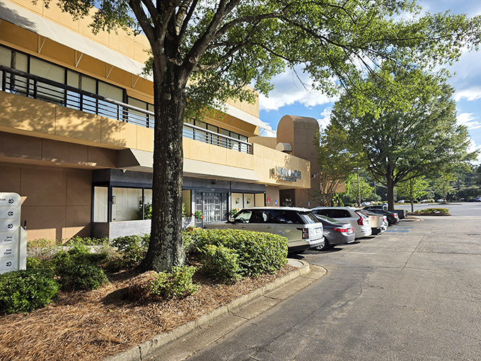 The storefront bathed in Georgia sunshine, beckoning hungry travelers like a siren song of sushi and satisfaction.