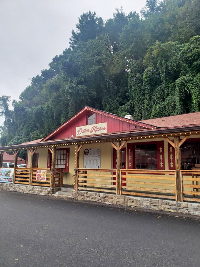 The homey entrance turns this mountain gem into something even more magical, like a comfort food beacon calling hungry travelers home.