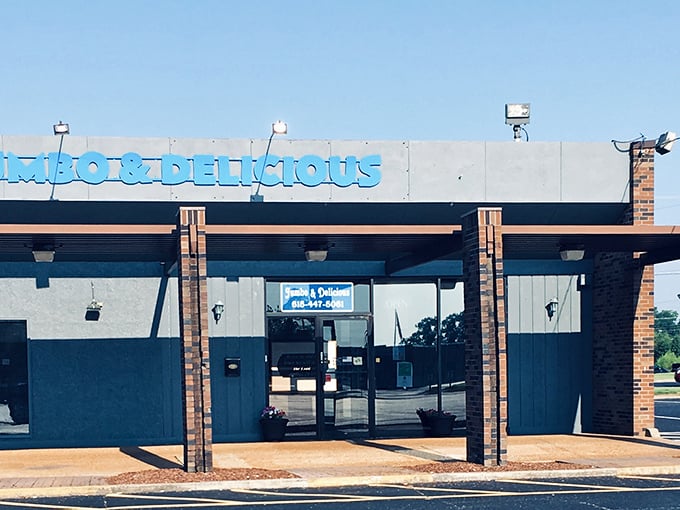 The storefront doesn't need to brag &ndash; it knows what treasures await inside. That blue sign is practically winking at you.