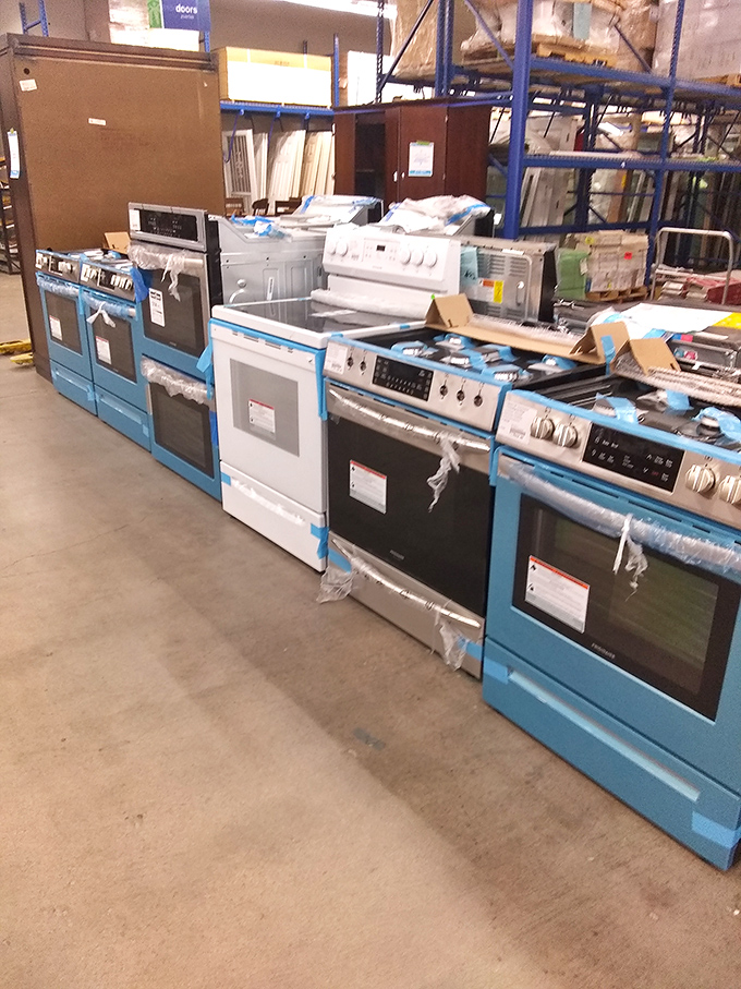 Blue is the new stainless! These ranges stand ready for their second act in kitchens where cooking adventures and budget-consciousness collide.