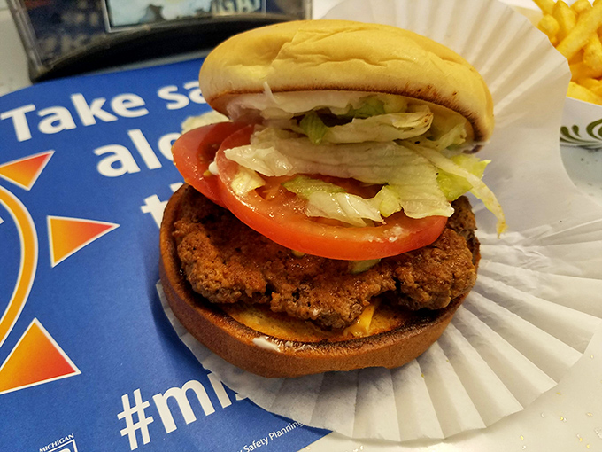 The taco burger doesn't care about culinary borders&mdash;it's too busy being delicious. Fresh veggies add the perfect crunch to each savory bite.