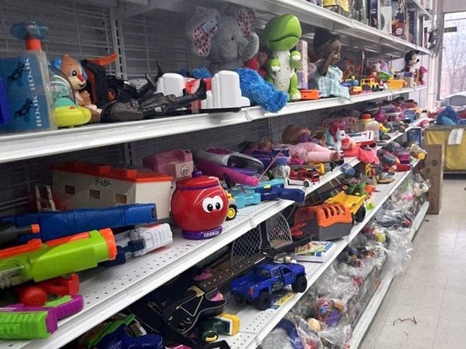 The toy section&mdash;where plastic joy machines from every era wait for small hands and big imaginations to bring them back to life.