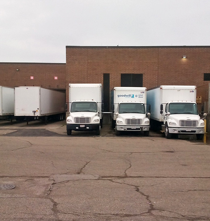 The fleet that keeps the thrift ecosystem flowing. These trucks connect generous donors with eager bargain hunters in a beautiful cycle.